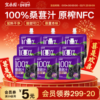 宝桑园桑葚汁便携装100%NFC