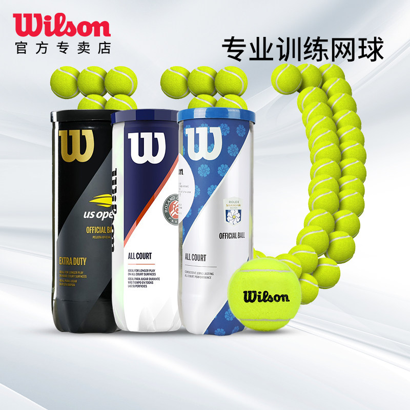 wilson威尔胜网球训练器比赛用球散装初学专业练习单人打带线回弹_虎窝淘