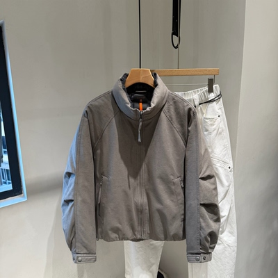 INTROVERT 美式复古立领90白鸭绒羽绒服男百搭宽松保暖面包服外套