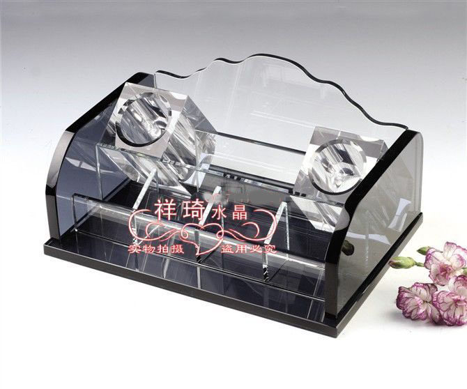 水晶话筒架麦克风支架/座KTV用品摆设装饰品纸巾盒娱乐会所用品