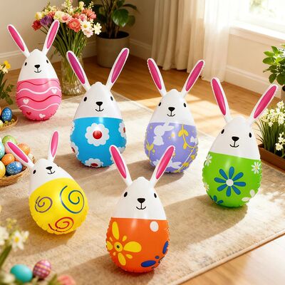 Pvc Easter Rabbit Easter Egg Decoration Courtyard Decoration