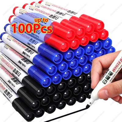 1-100pcs Erasable Whiteboard Marker Pen Blackboard Marker Te