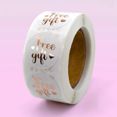 50-500pcs Thank You Stickers Free gift Gold Craft Handmade S