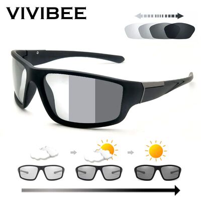 Men Photochromic Sunglasses Black Sports Goggles Women Color