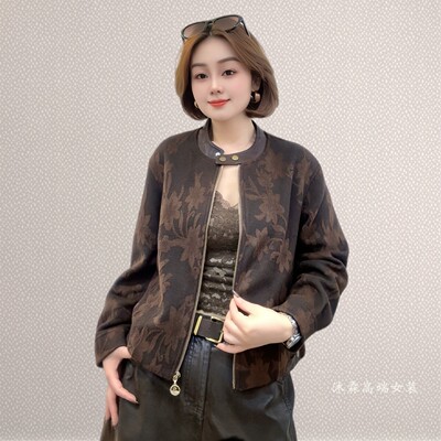 斐斐2026秋冬新款大码修身宽松休闲显瘦时尚百搭女装上衣外套5217