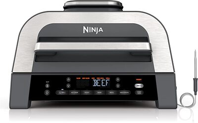 英国代购Ninja DG551UK Indoor Grill 6合1多功能烤架空气炸锅