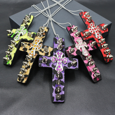 欧美朋克个性项链夜店嘻哈摇滚Rapper说唱项链亚文化甜酷铆钉项链