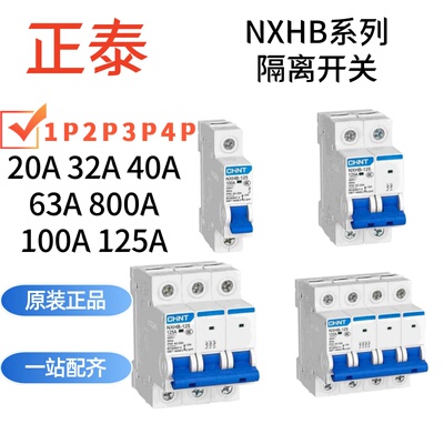 正泰隔离开关断路器NXHB-125 1P/2P/3P/4P 20A32A40A63A100A 125A
