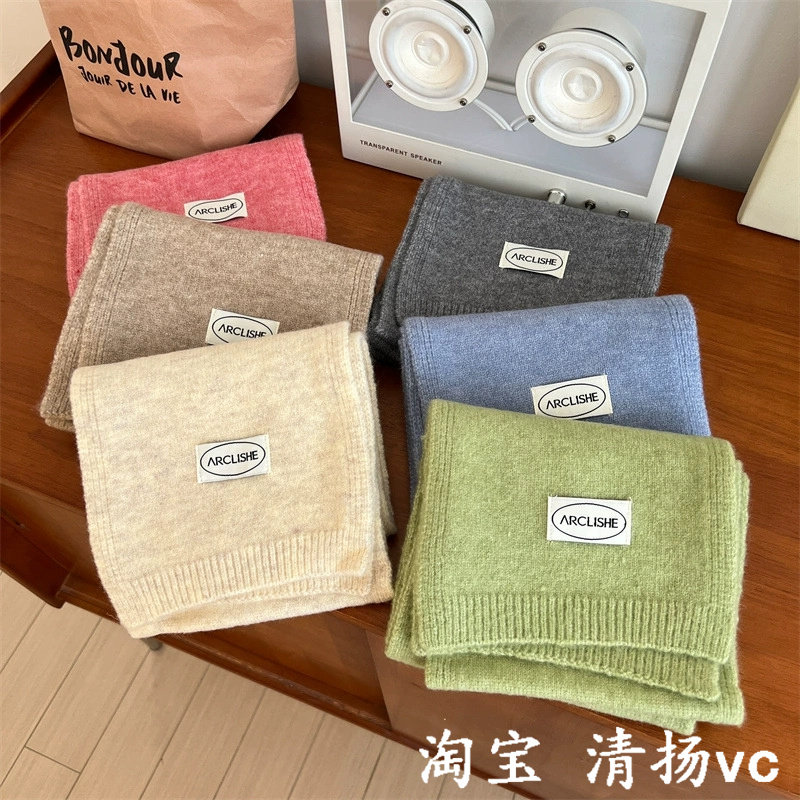 儿童围巾糖果色保暖女童围巾百搭韩系小学生针织脖套冬季宝宝围脖