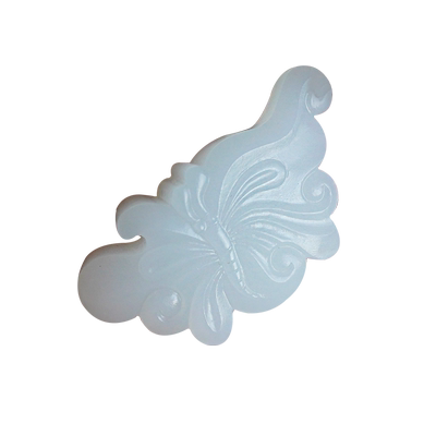 良器艺术蝴蝶和田玉白玉雕件女款