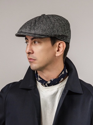 CB1935人字纹鸭舌帽意大利秋冬