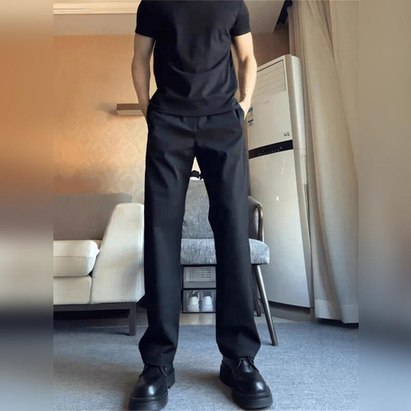 男士2026新款cleanfit窄版西裤春夏季痞帅黑色直筒休闲长裤潮牌
