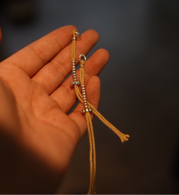 金刚杵925银lam手作侧挂卡子