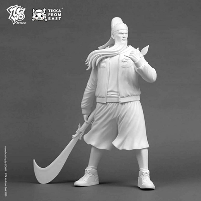 ZCWO x Tikka艺术家联名 《關Guan》关公纯白潮流大手办摆件雕像