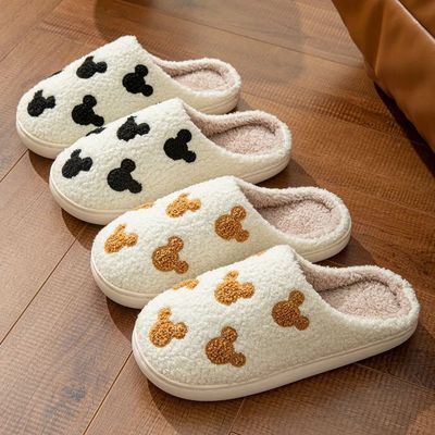 Fashion House Slippers for Women Men Winter Warm Home Comfy