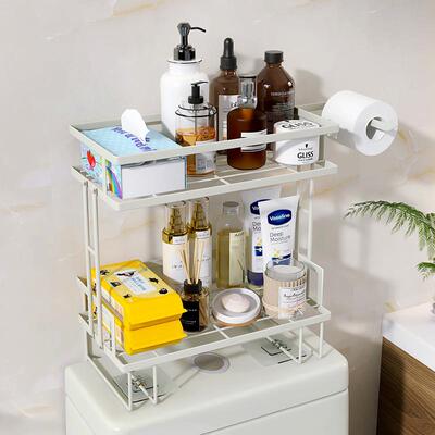 Toilet shelf, bathroom wall-free perforated shelf, toilet mu