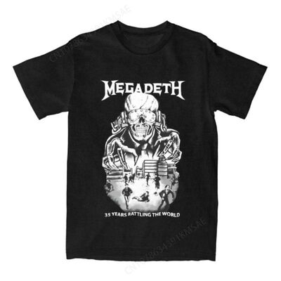 Vintage T-Shirt Metal Rock Band 100 Cotton T-Shirts Megadeth