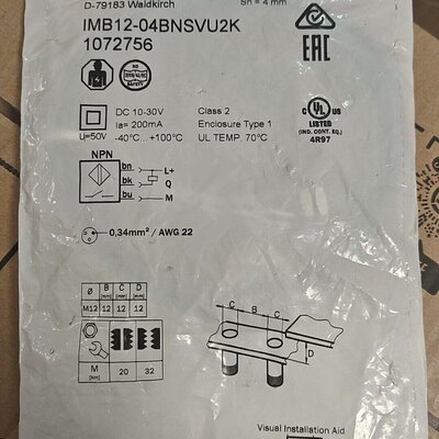 议价ifm接近开关IMB12-04BNSVU2KIMB1204BNSVU2K