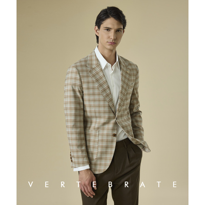 雅痞老钱风格子男士西装