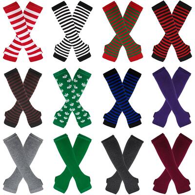 Christmas long arm cover women's long gloves圣诞长款手臂套女