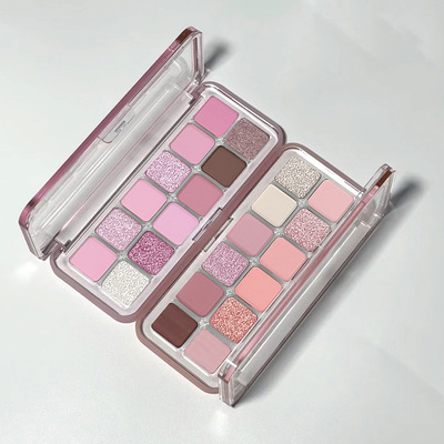 12-Color Eyeshadow Palette Matte Shimmer Highlighter Contour