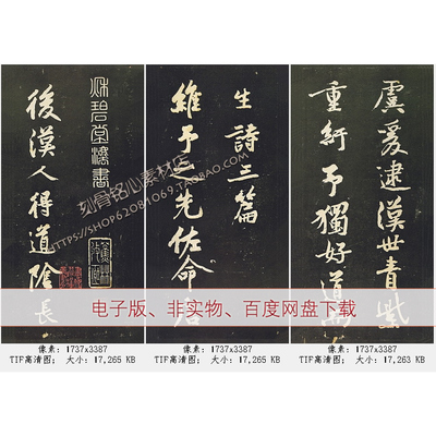 SD09宋 黄庭坚 阴长生诗三篇超高清电子版名家书法图片素材