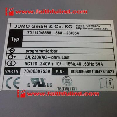 Jumo 00387539 久茂全新温度变送模块 701140/8888-888-23/064