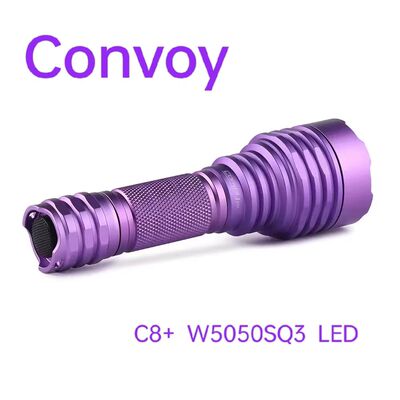 Convoy手电筒紫色C8+W5050SQ3白光 暖白 LED强光携带工作露营巡逻