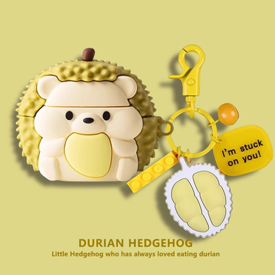 oppo enco free3耳机套air2pro可爱榴莲耳机保护壳Rpro卡通挂件air2创意硅胶pro软壳free2耳机仓外盒2i防摔套