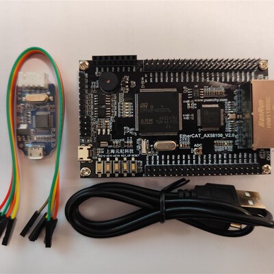 AX58100+STM32F407 EtherCAT从站开发板 伺服CIA402学习板