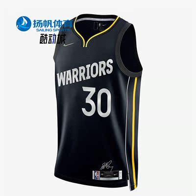 Nike/耐克正品金州勇士队男子运动休闲透气无袖球衣 DH8056-010