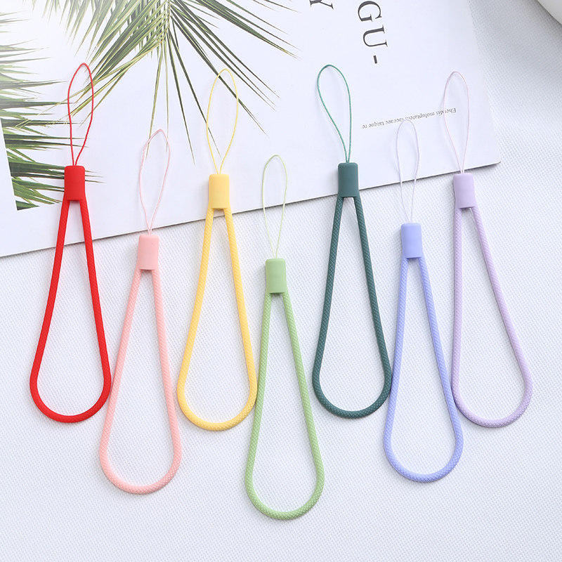 手机挂绳液态硅胶短款手机挂件女防丢绳挂脖防摔新款纯色吊坠男女网红创意U盘绳儿童钥匙水杯苹果款宽买二送1_虎窝淘