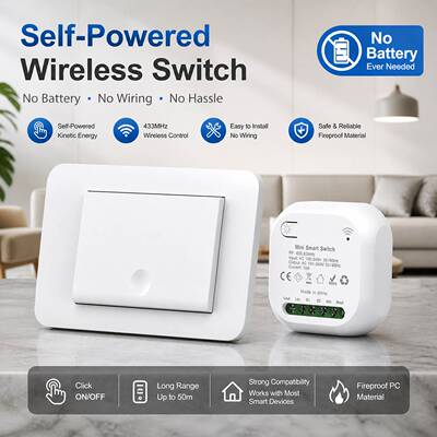 Wireless Remote Control Switch  Powered No Wiring Kinetic