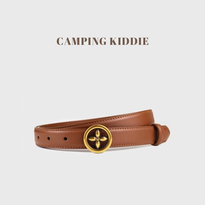 CAMPINGKIDDIE女头层牛皮皮带