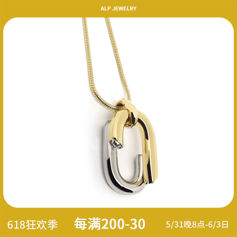 官方ALP JEWELRY三部曲系列原创设计双面高级轻奢吊坠项链礼物_虎窝淘