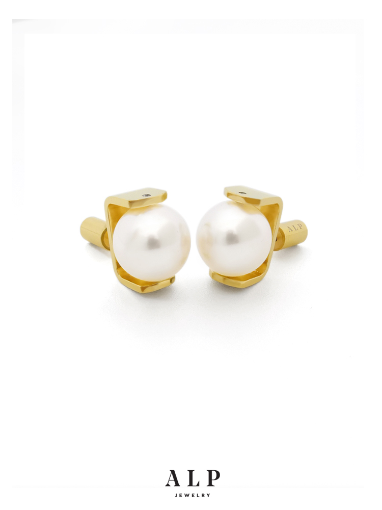 官方ALP JEWELRY原创Untagged系列法式优雅施华洛珍珠耳钉简约_虎窝淘
