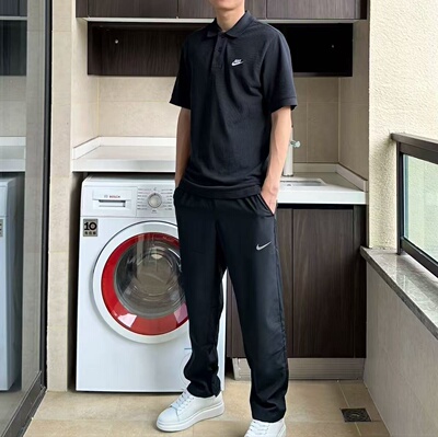 耐克男速干跑步单层直筒休闲长裤