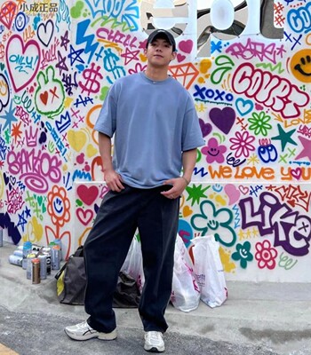 耐克男美式街舞宽松针织圆领短袖