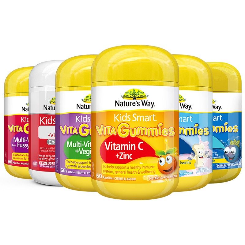 保税澳洲Nature’s way佳思敏维生素VCVD钙多维护眼软糖多sku24年_虎窝淘