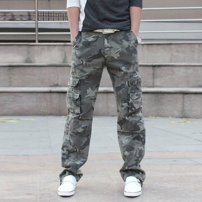 工装长裤 Army men Military camo cargo pants leisure Trousers