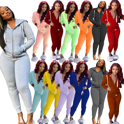 2 Piece Set Spring Autumn Tracksuit Women Sweatshirt Set 2xl