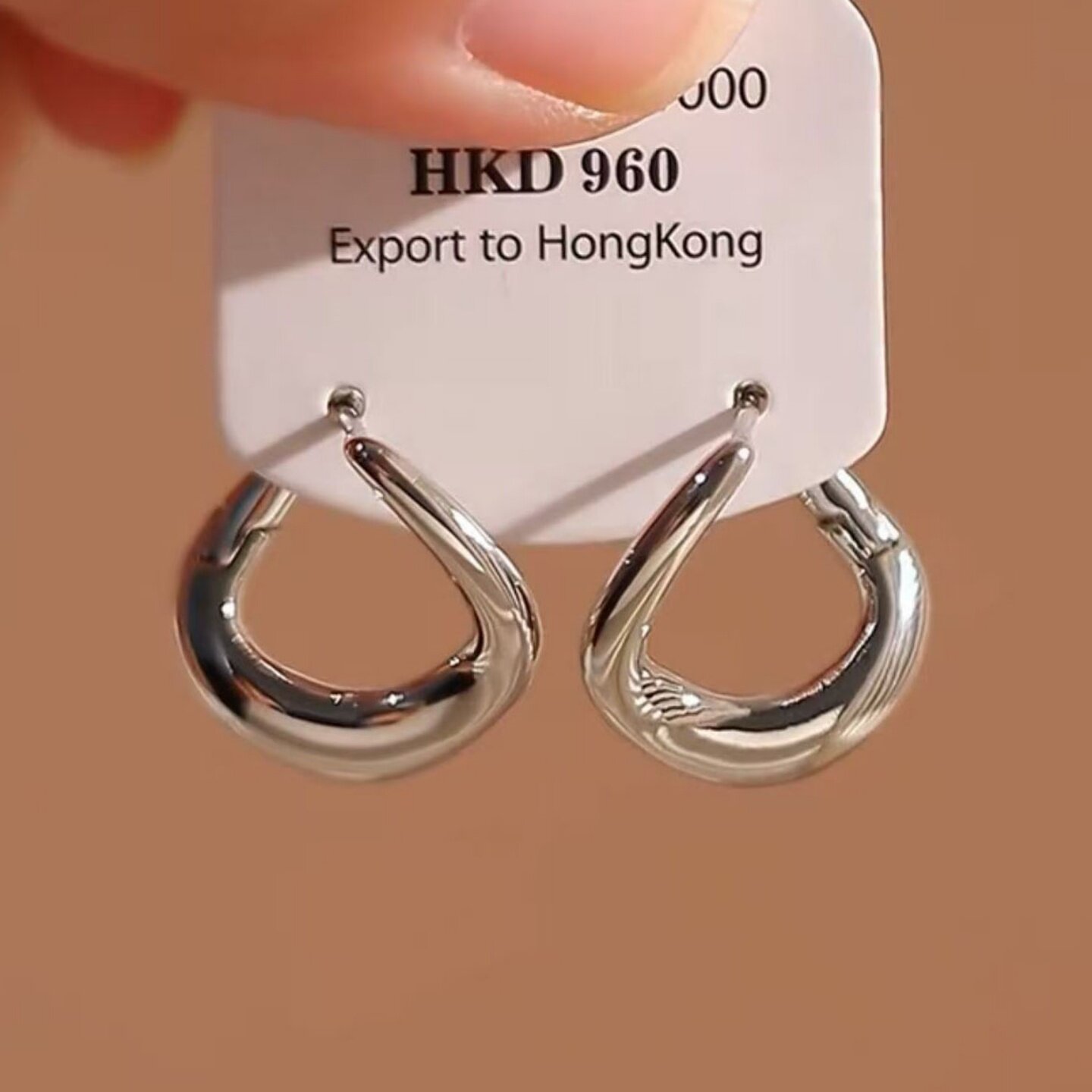 不规则马蹄几何素圈耳环巨好看小众耳扣气质耳钉2026新款耳饰新款