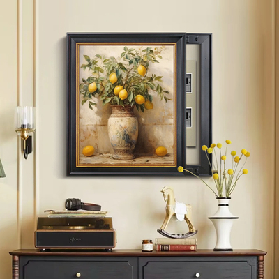 水果写实中古风中式电表箱画