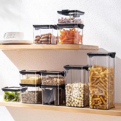 Transparent Airtight Containers for Storing Grains, Snacks,