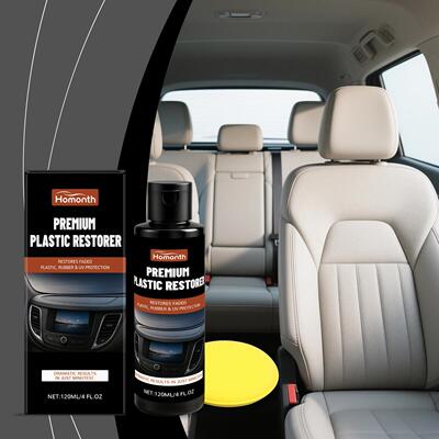 HOMONTH Black Plastic Care Agent, Car Plastic Coating for Pl