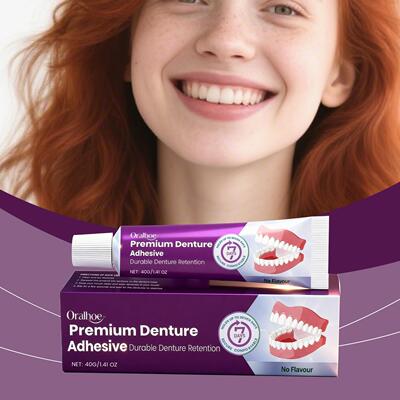 ORALHOE Denture Adhesive  Secure and Comfortable Fit, Enhanc