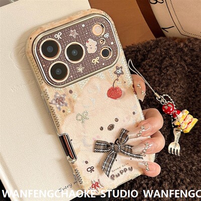 鎏金蝴蝶结小狗苹果17prom