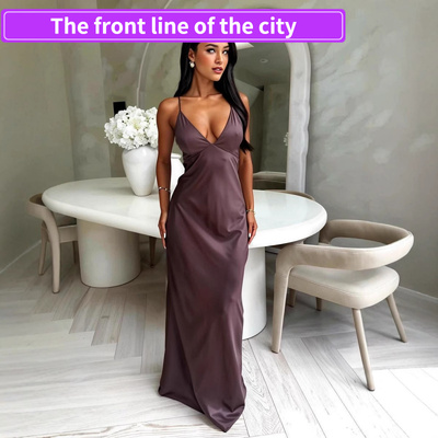 SexySplitStrapFashionDressforW