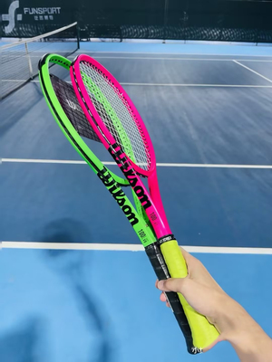 威尔胜定制天鹅绒荧光绿网球拍