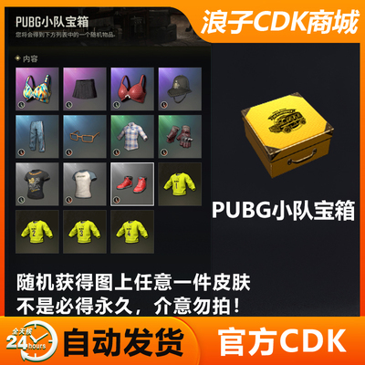 PUBG小队宝箱兑换码CDK